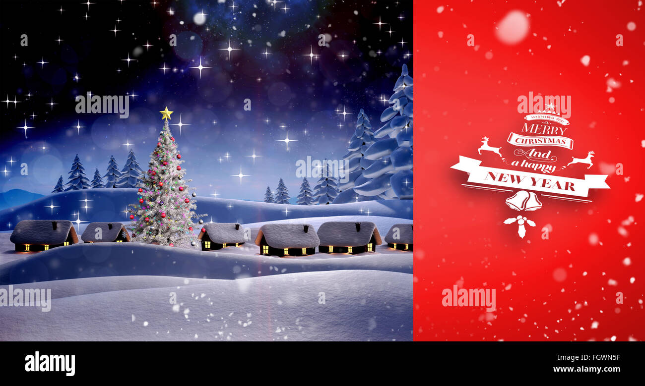 Composite image of snow falling Stock Photo - Alamy