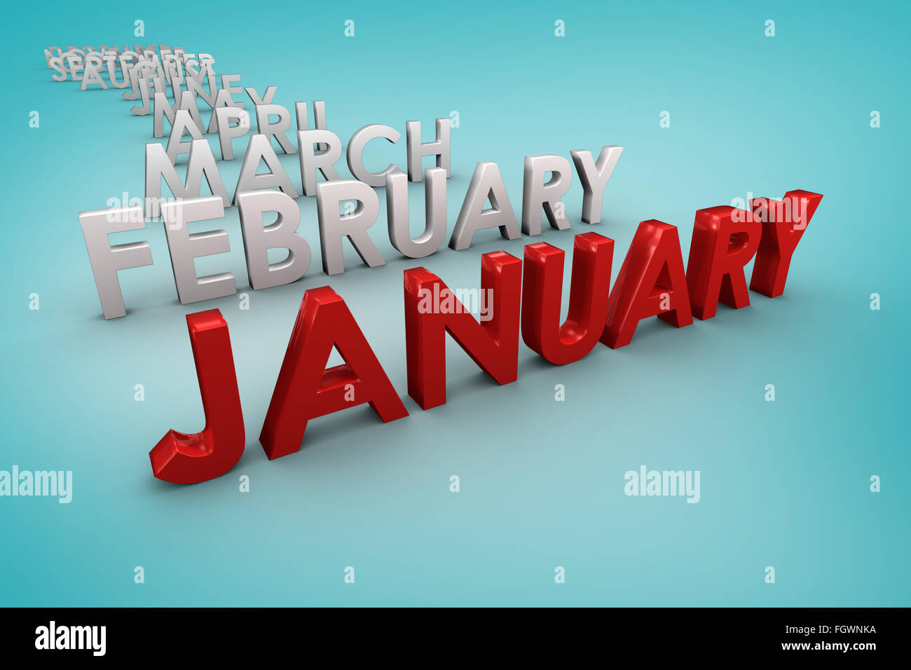 Composite image of list of months Stock Photo - Alamy