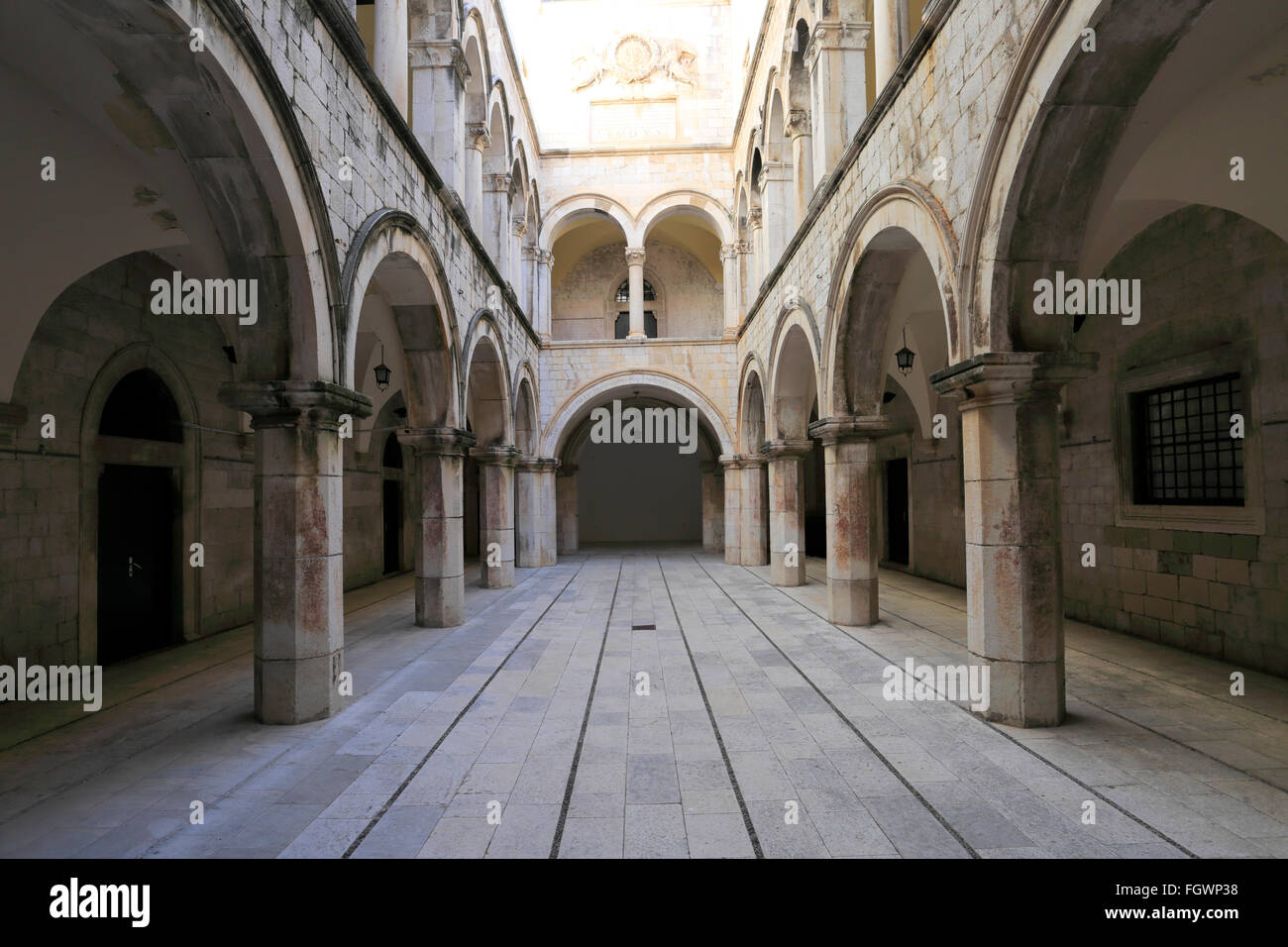 The Memorial Rooms in the Sponza palace, Main Street of Dubrovnik ...