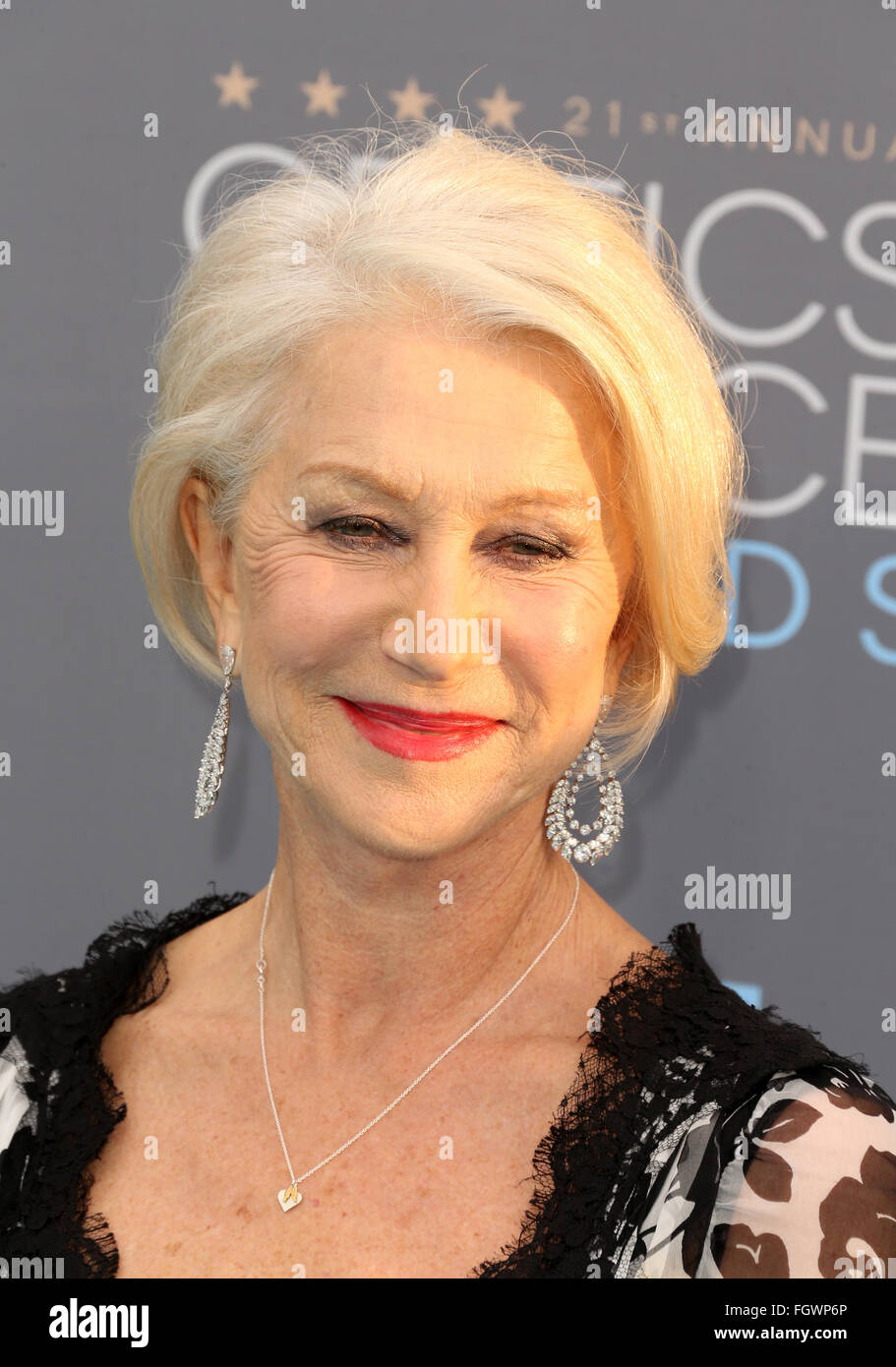 21st Annual Critics' Choice Awards - Arrivals Featuring: Helen Mirren ...