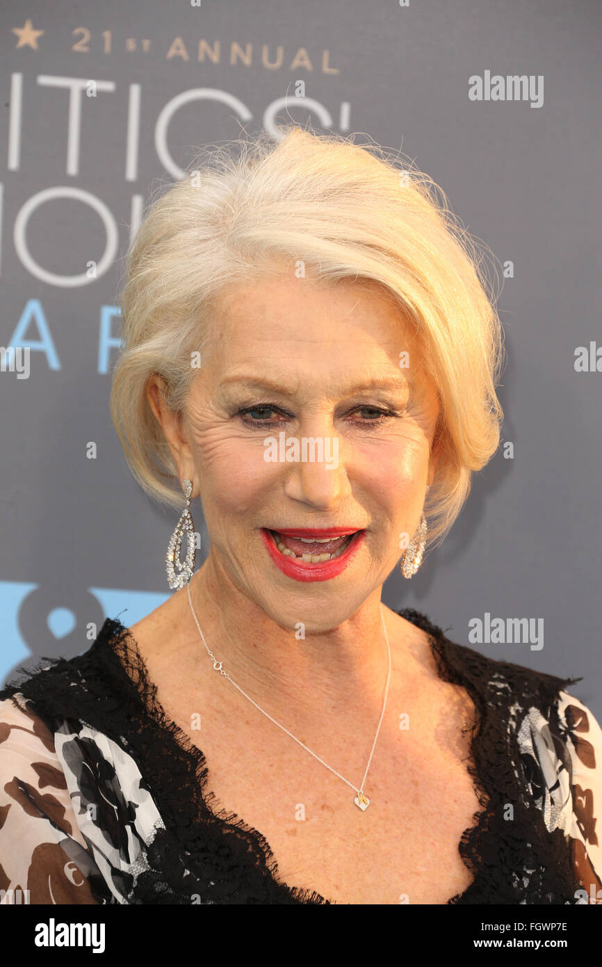 21st Annual Critics' Choice Awards - Arrivals Featuring: Helen Mirren ...