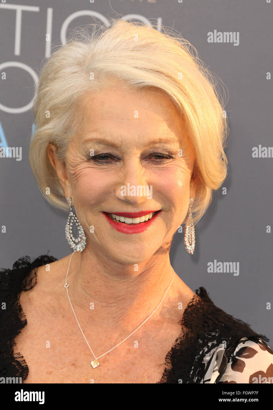 21st Annual Critics' Choice Awards - Arrivals Featuring: Helen Mirren ...