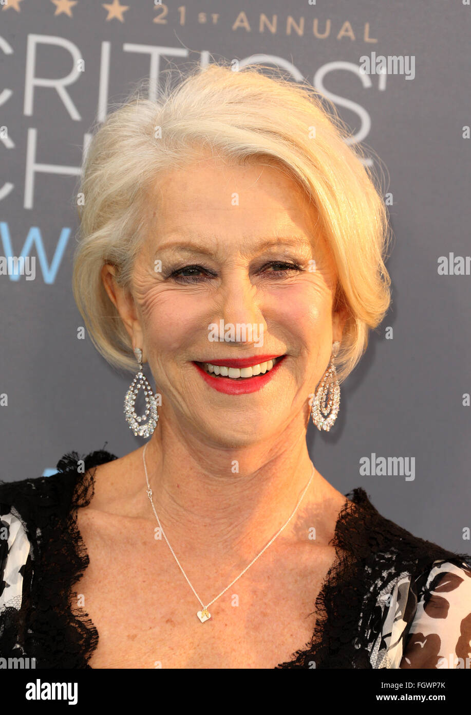 21st Annual Critics' Choice Awards - Arrivals Featuring: Helen Mirren ...