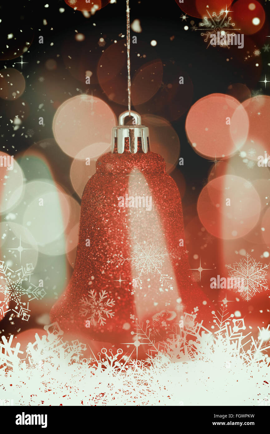 Composite image of snow falling Stock Photo - Alamy