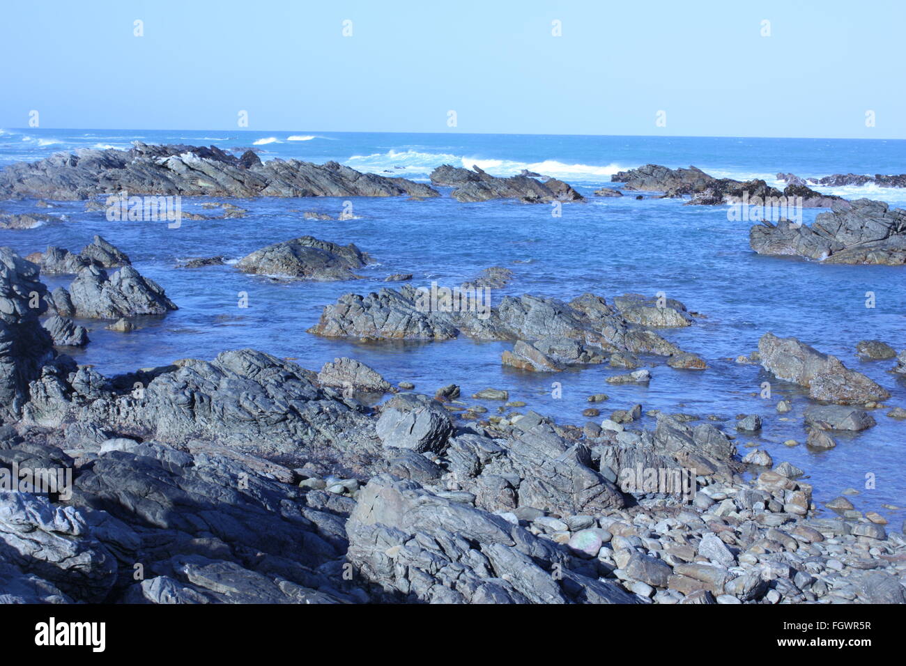 The shore at Cape Agulhas, South Africa Stock Photo - Alamy