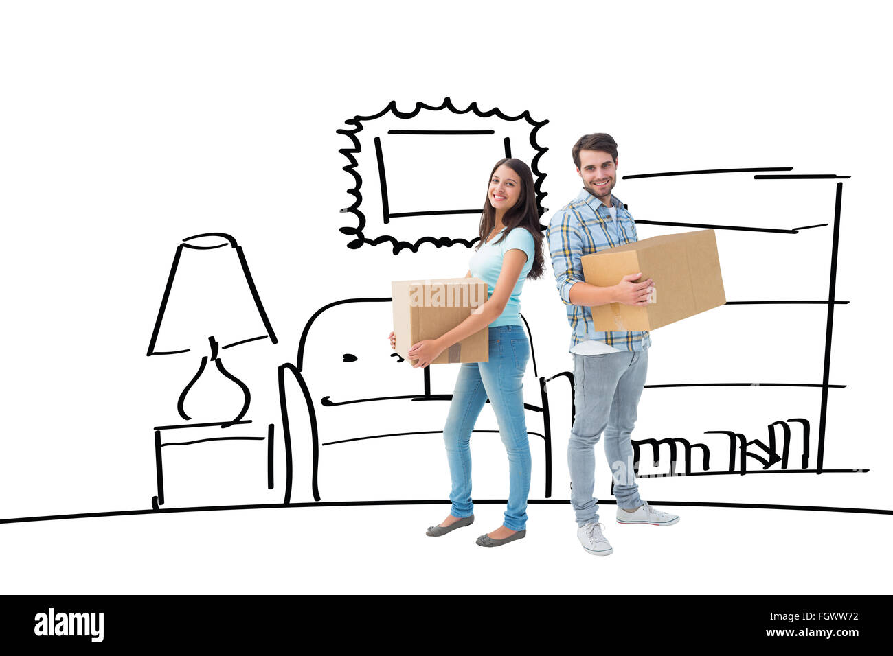 Hand drawn check boxes Cut Out Stock Images & Pictures - Alamy