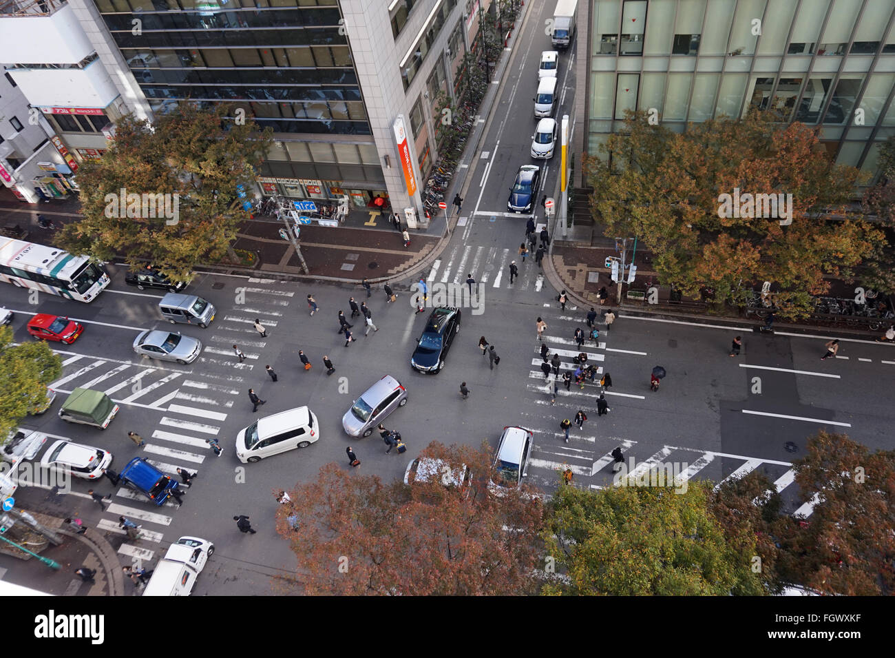 Junction above birds eye city hi-res stock photography and images - Alamy
