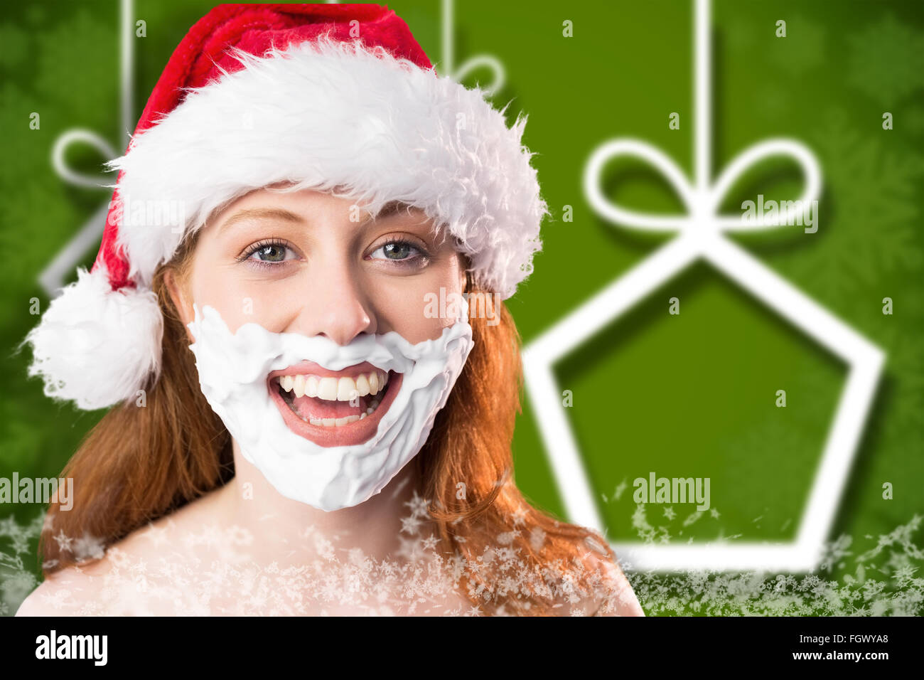 Pretty redhead in santa hat hi-res stock photography and images - Alamy