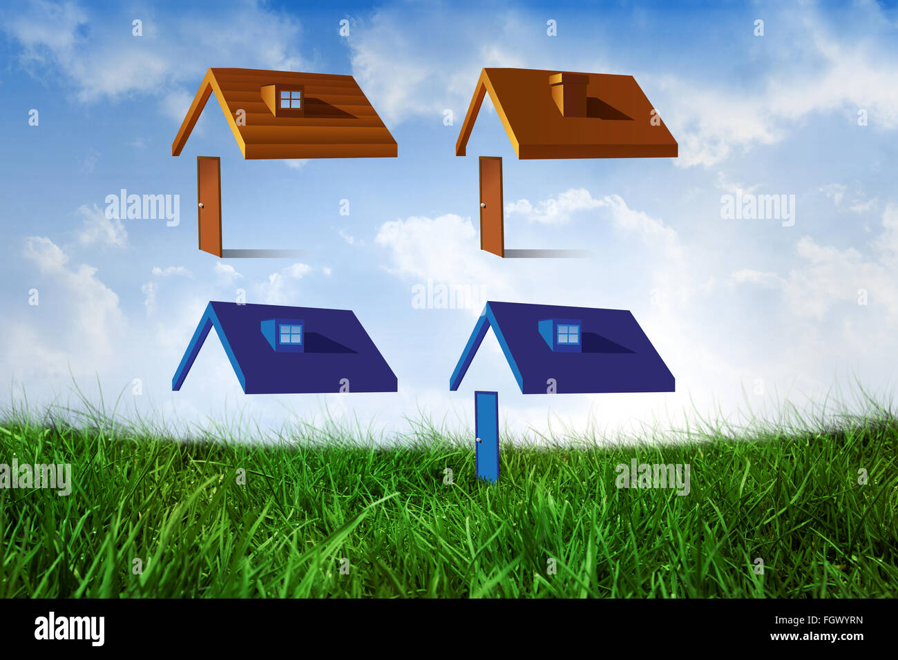 Composite image of house structures Stock Photo - Alamy