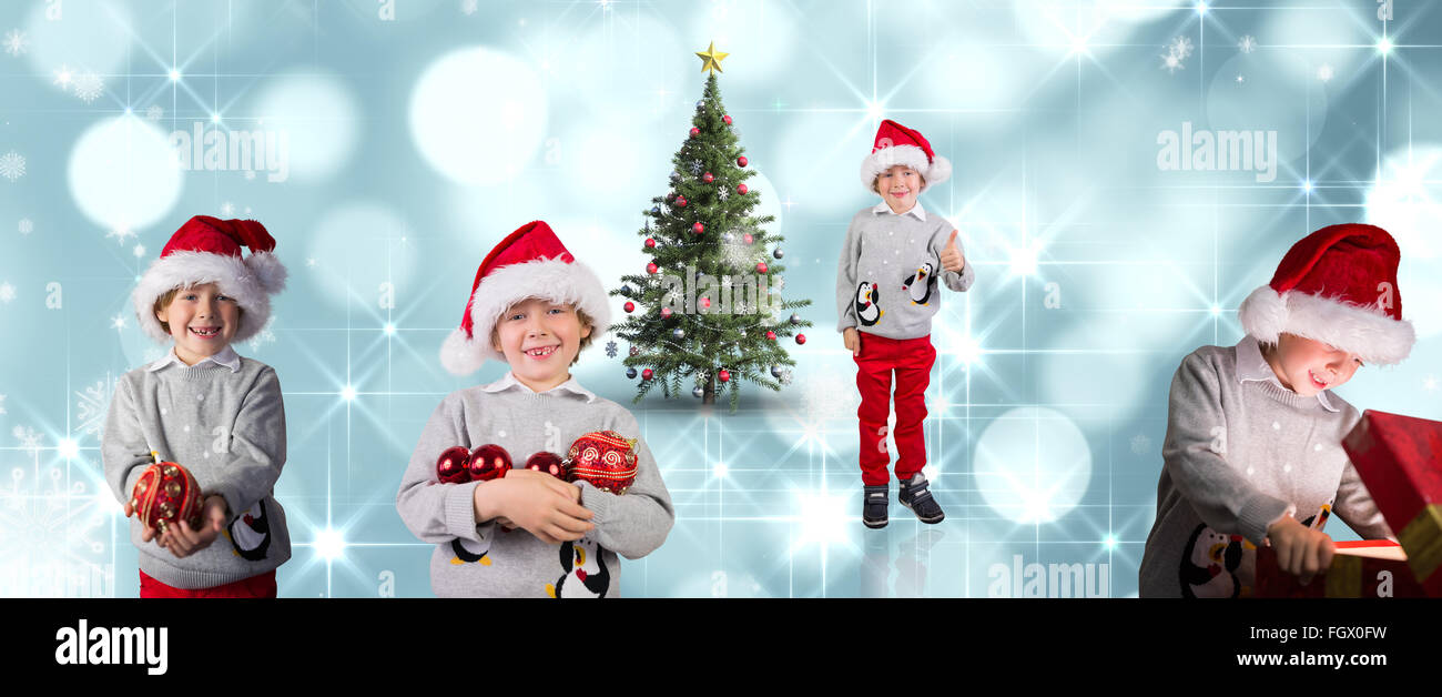 Composite image of different festive boys Stock Photo - Alamy