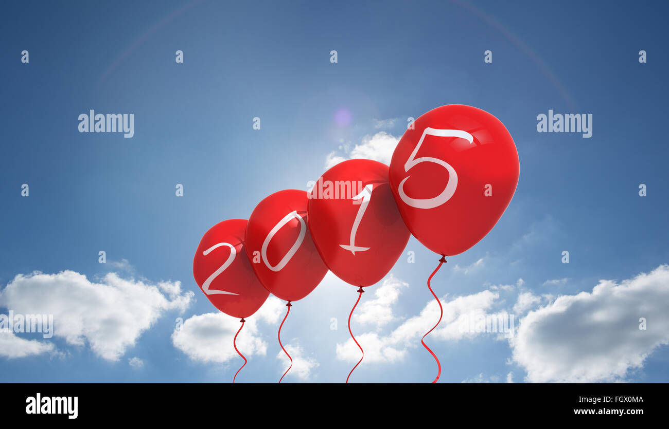 Composite image of 2015 balloons Stock Photo - Alamy