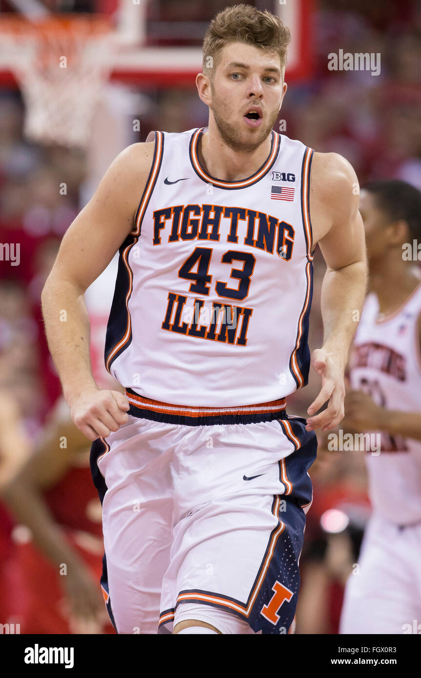 Madison, WI, USA. 21st Feb, 2016. Illinois Fighting Illini forward ...