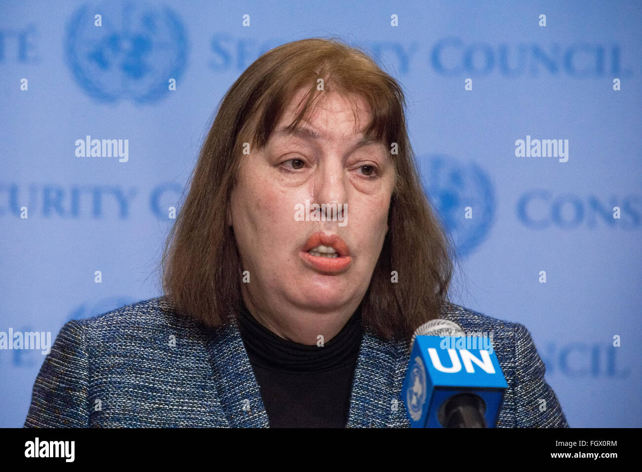 New York, United States. 22nd Feb, 2016. Virginia Gamba, head of the ...