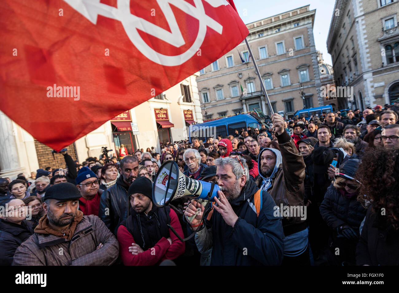 Housing rights activists gather as they take part in a demonstration to ...