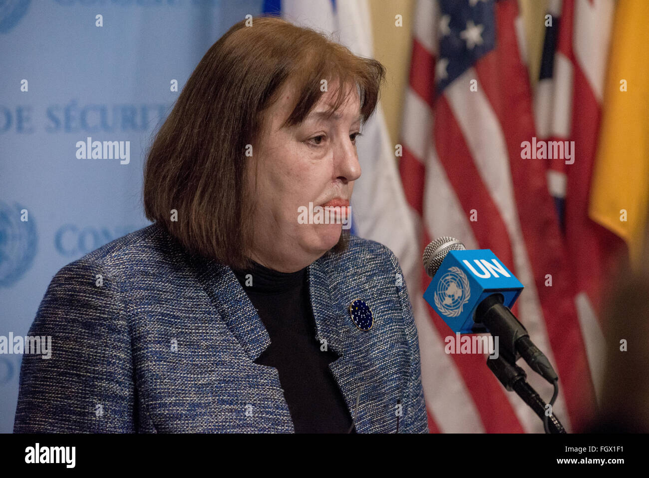 New York, United States. 22nd Feb, 2016. Virginia Gamba, head of the ...