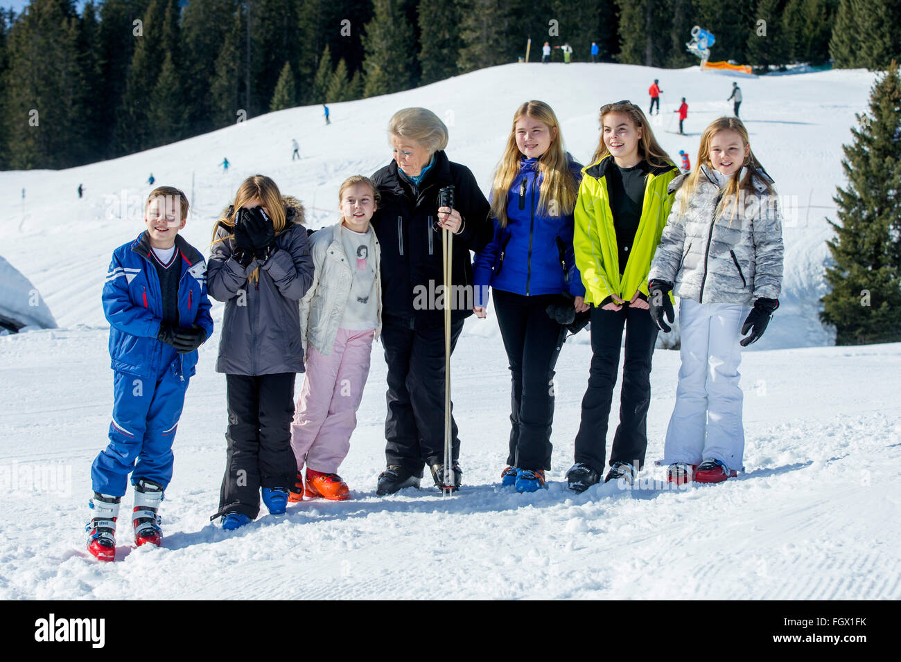 Lech, Austria. 22nd February, 2016. Count Claus-Casimir (L-R), Princess ...
