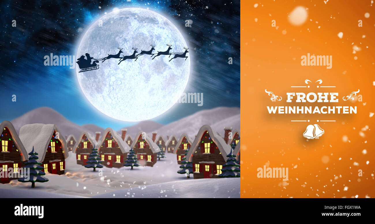 Composite image of snow falling Stock Photo - Alamy