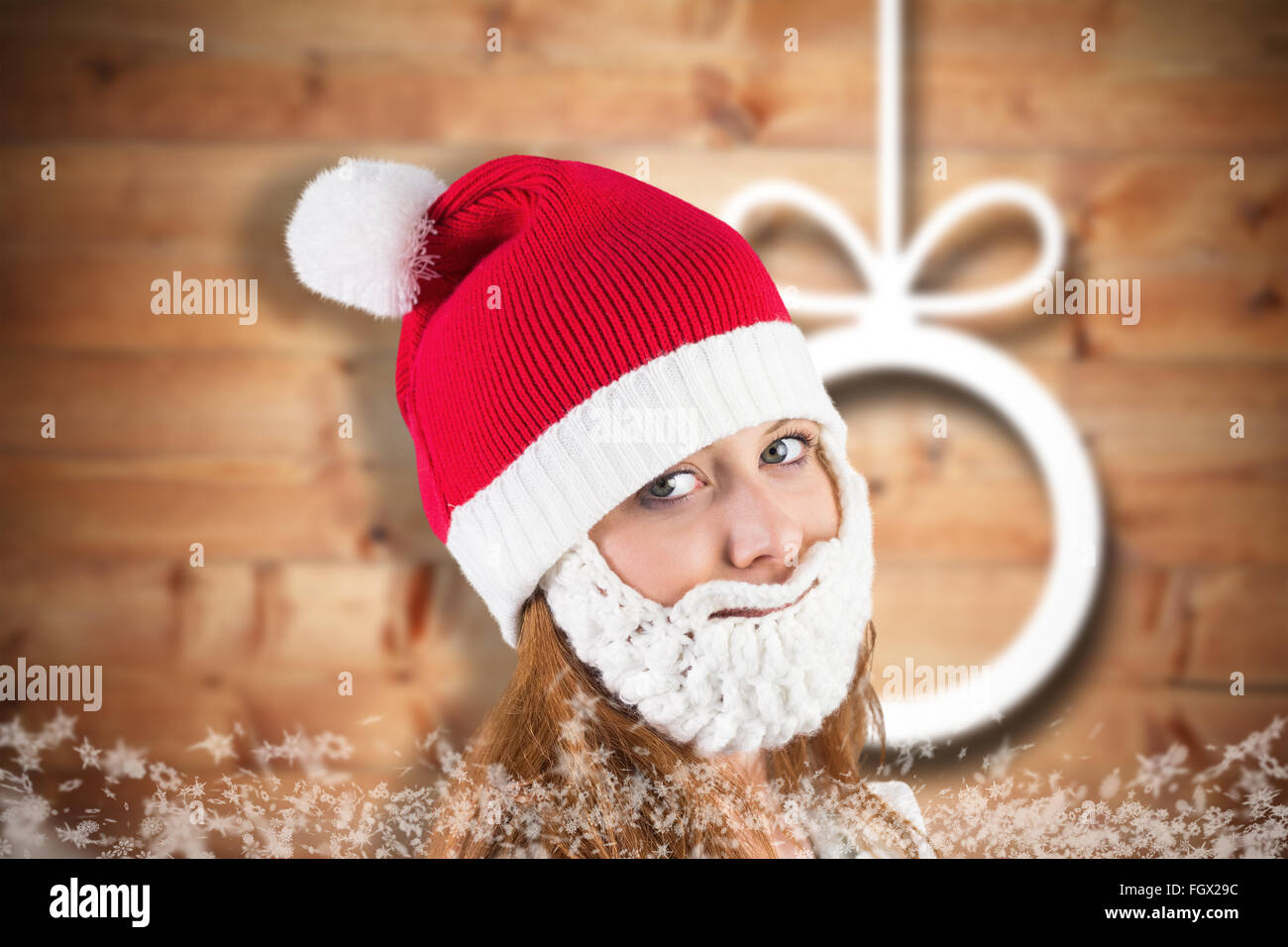 Pretty redhead in santa hat hi-res stock photography and images - Alamy
