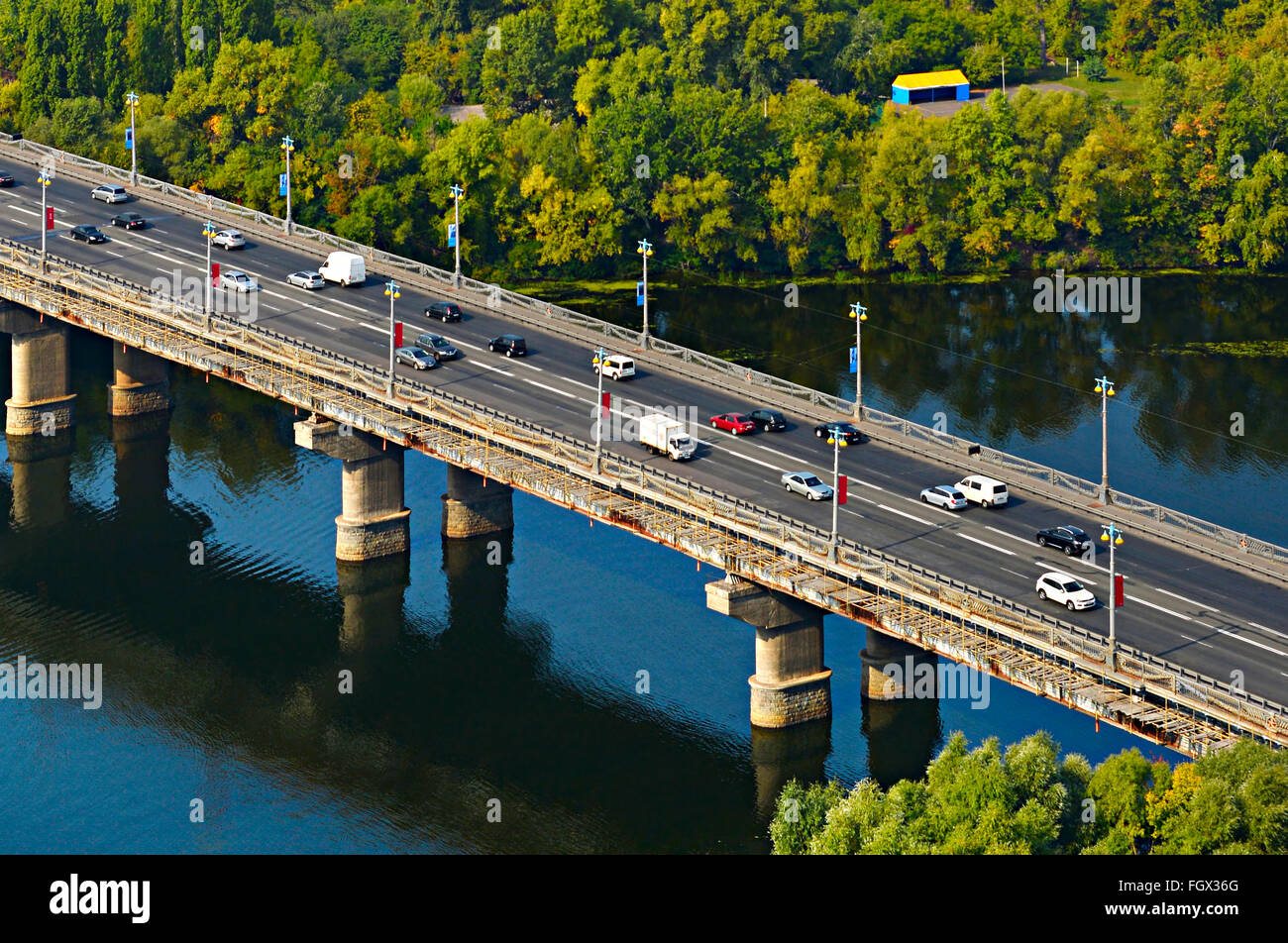 Ukraine bridge, kyiv, aerial view hi-res stock photography and images - Alamy
