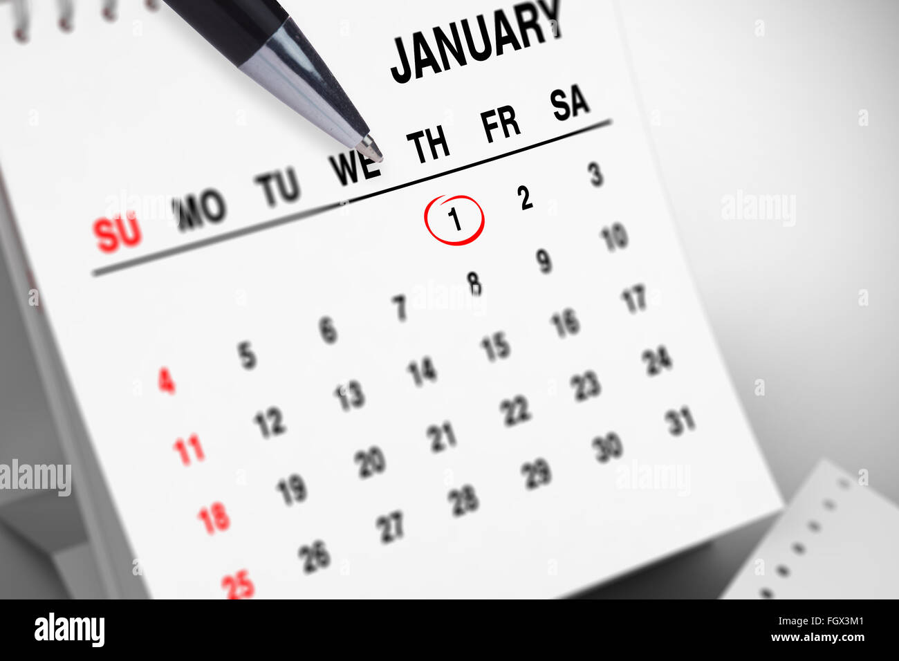 Composite image of january on calendar Stock Photo - Alamy