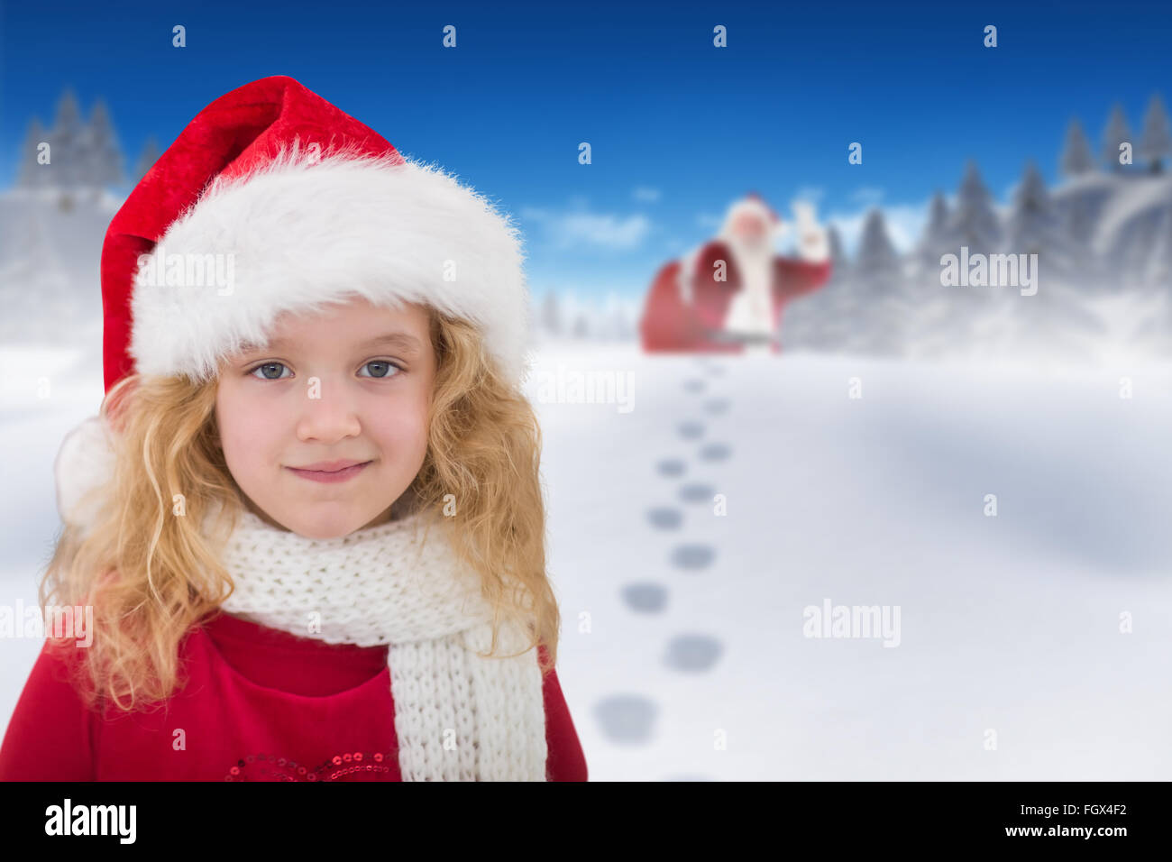 Santa man girl child hi-res stock photography and images - Alamy