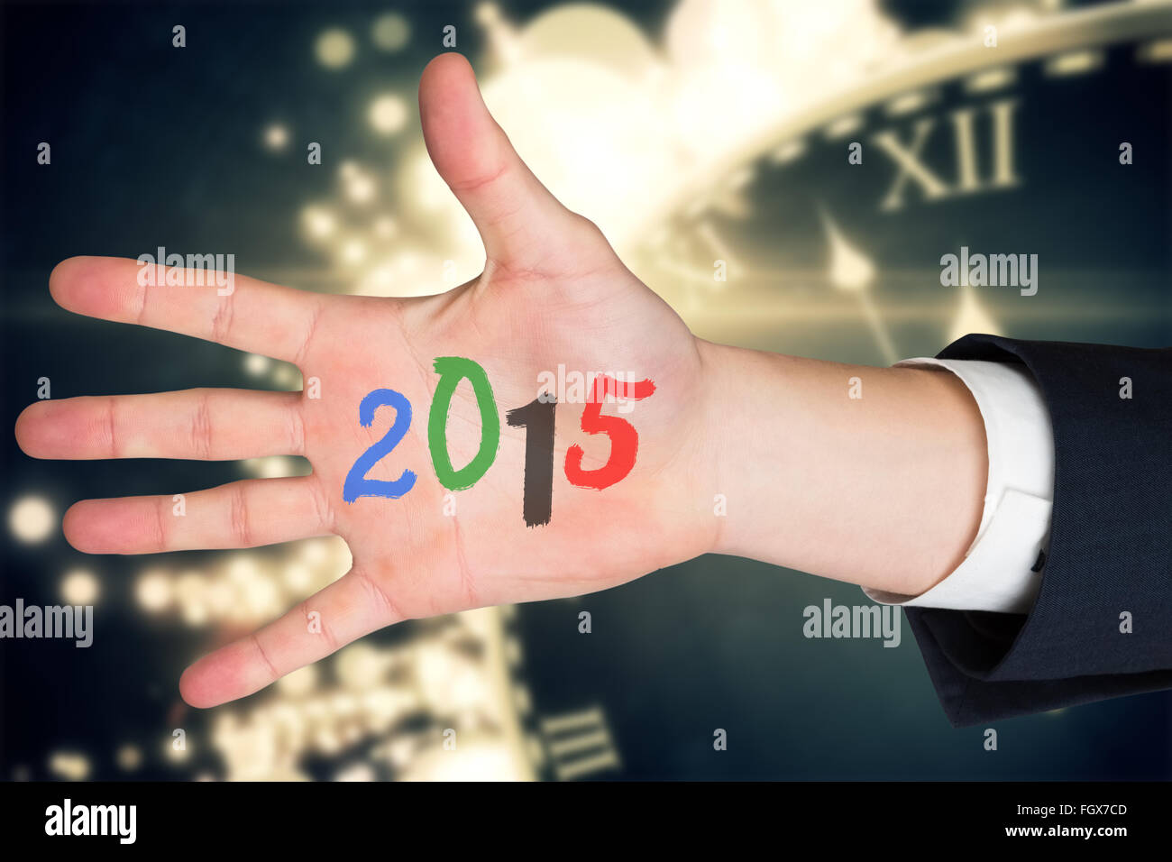 Composite image of hand with fingers spread out Stock Photo - Alamy