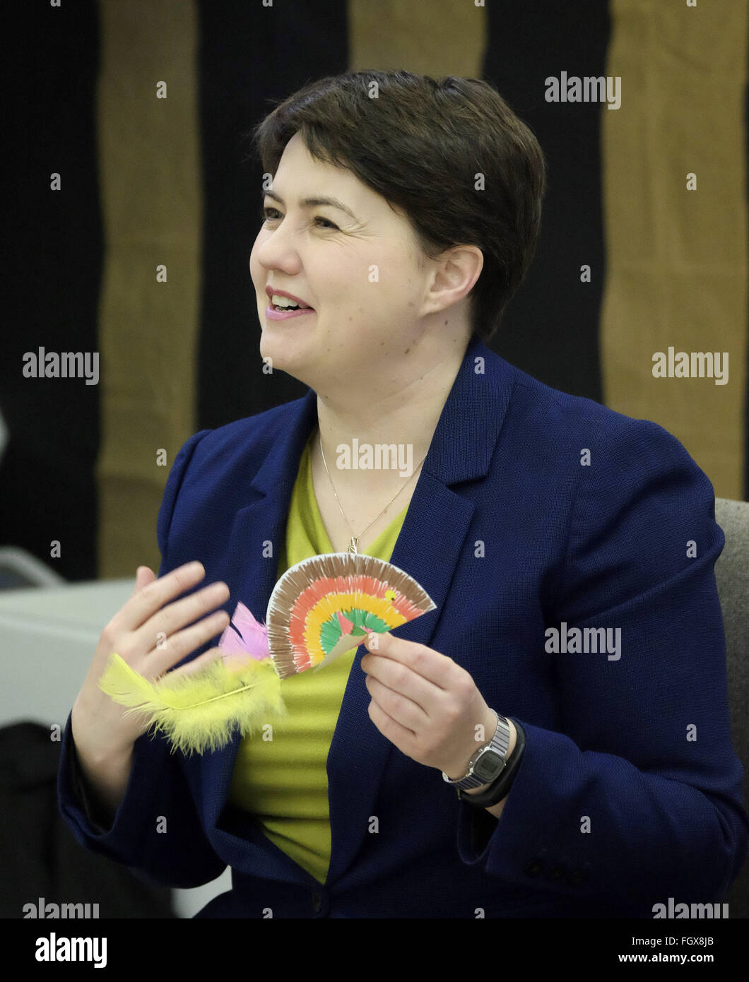 Scottish Conservative leader Ruth Davidson visits a local primary ...