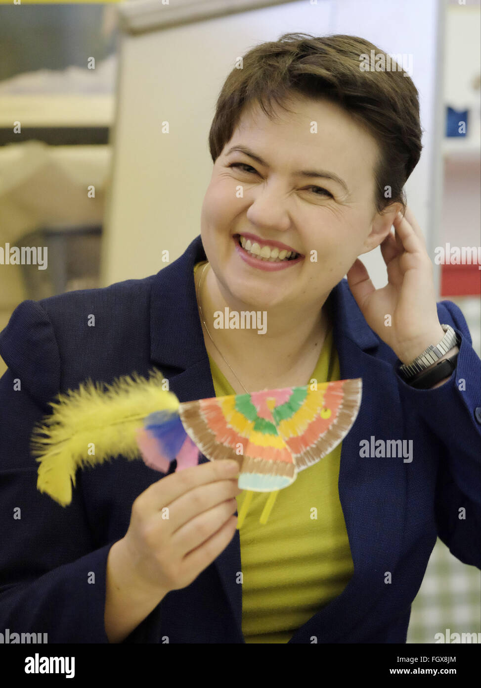 Scottish Conservative leader Ruth Davidson visits a local primary ...