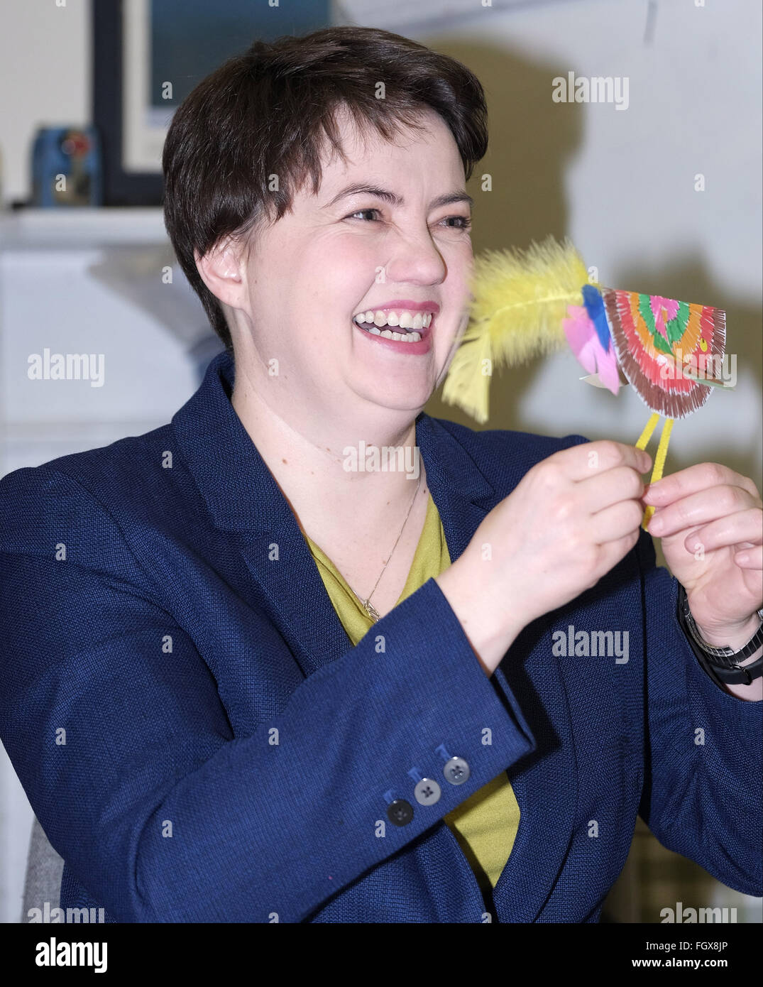 Scottish Conservative leader Ruth Davidson visits a local primary ...