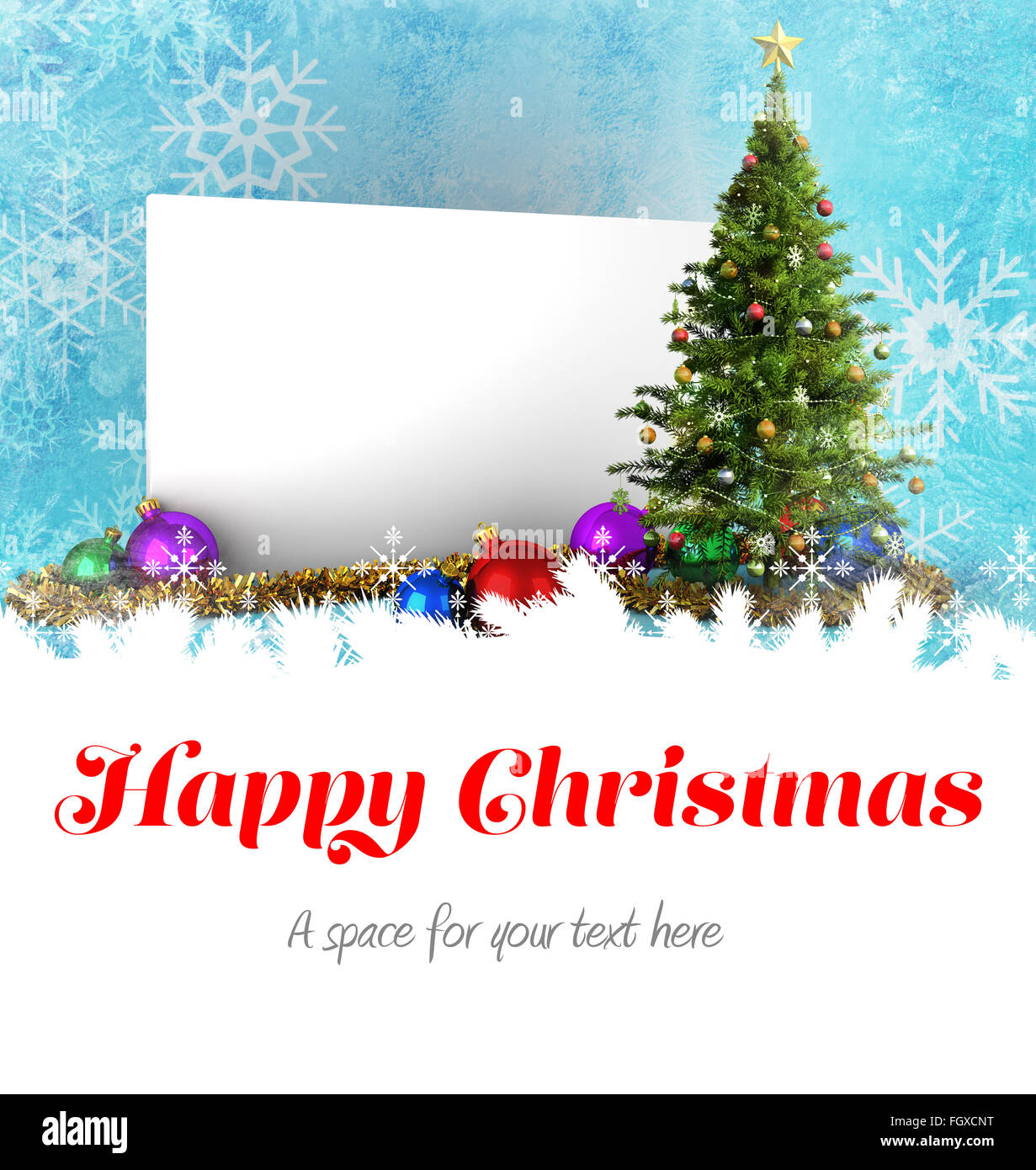 Happy Christmas message Stock Photo - Alamy