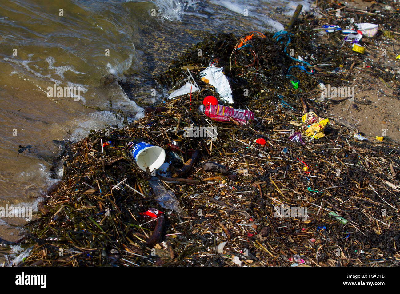 Strong Winds, New Brighton, Wallasey, UK. 22nd February, 2016. Marine ...