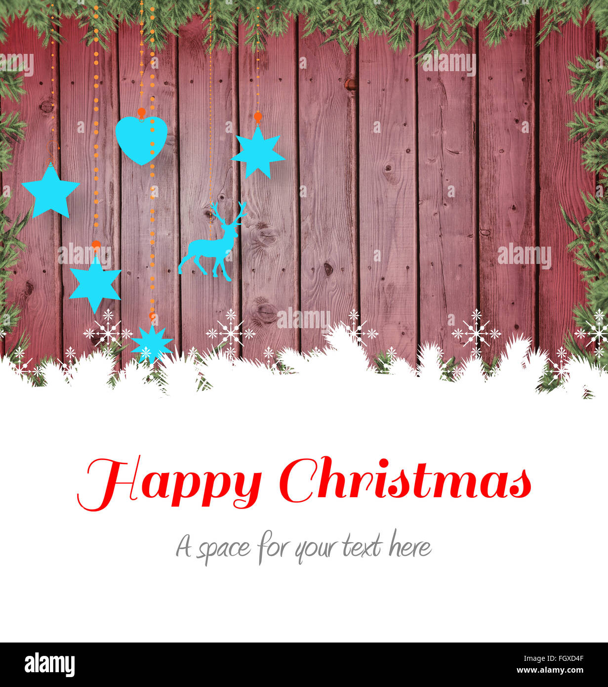 Happy Christmas message Stock Photo - Alamy