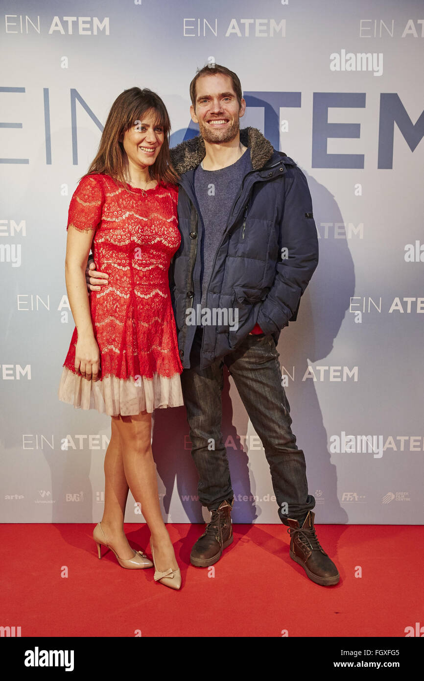 The cast of Ein Atem attends the premiere of the movie Featuring: Ipek ...