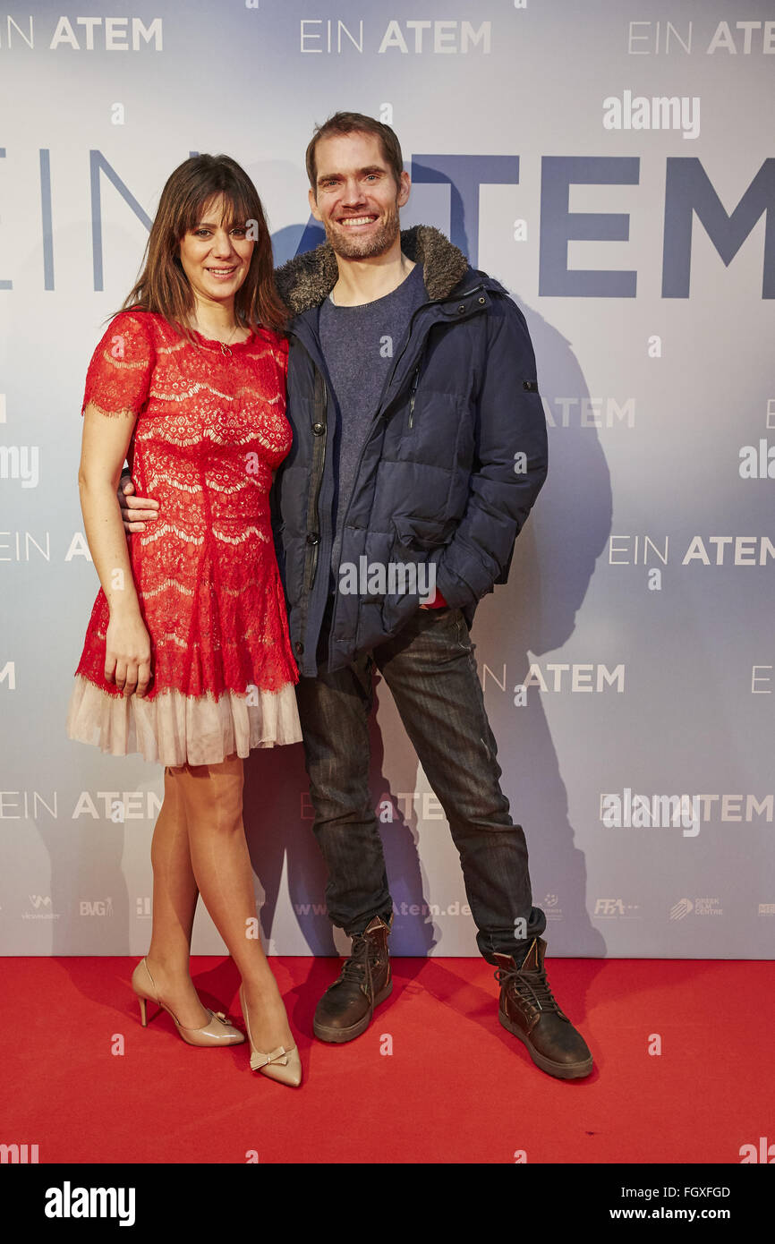 The cast of Ein Atem attends the premiere of the movie Featuring: Ipek ...