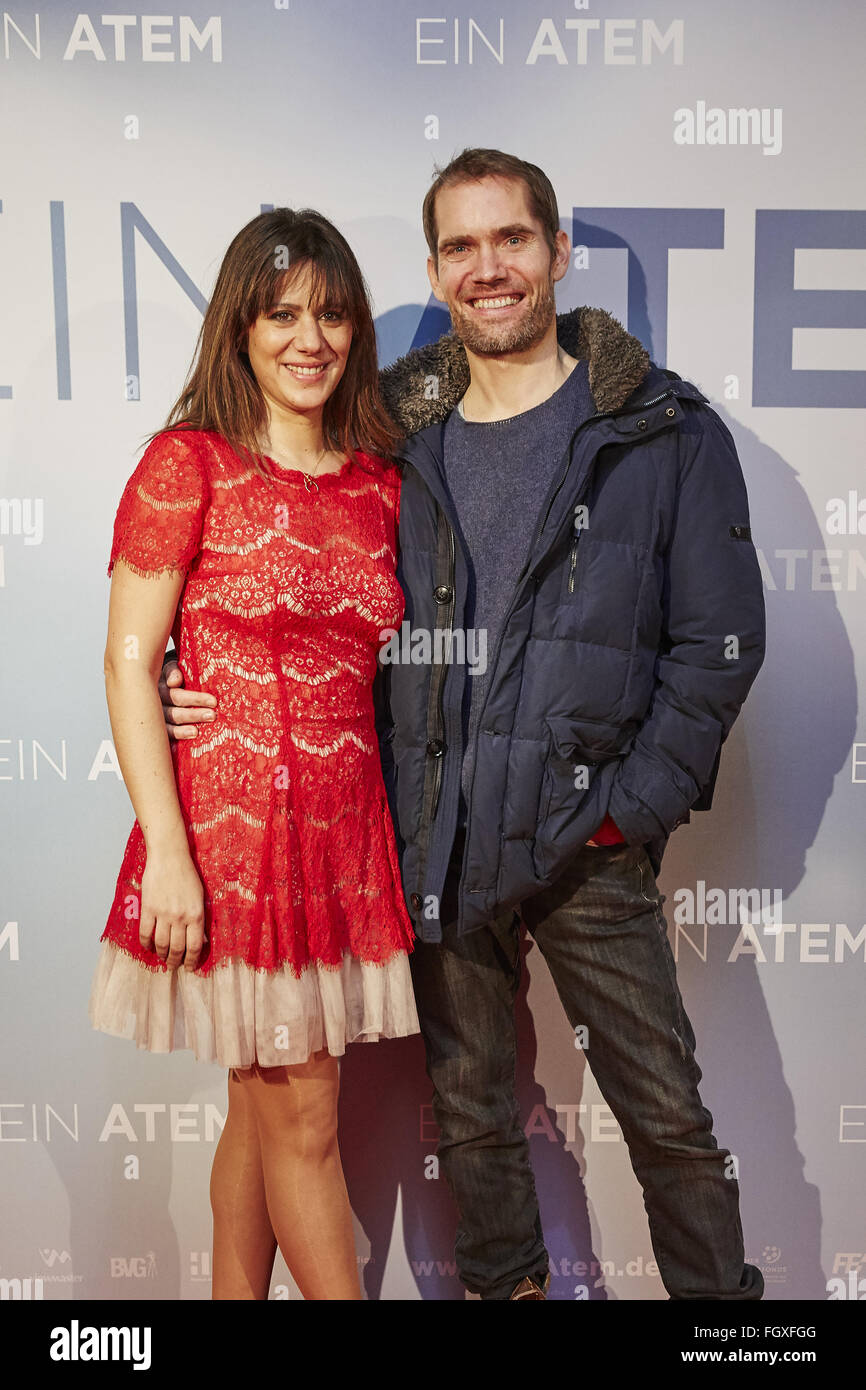 The cast of Ein Atem attends the premiere of the movie Featuring: Ipek ...