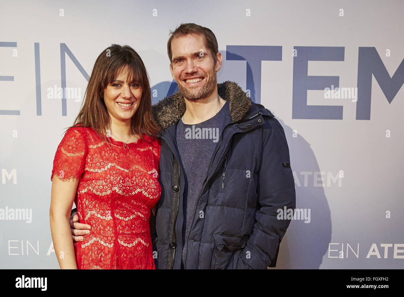 The cast of Ein Atem attends the premiere of the movie Featuring: Ipek ...