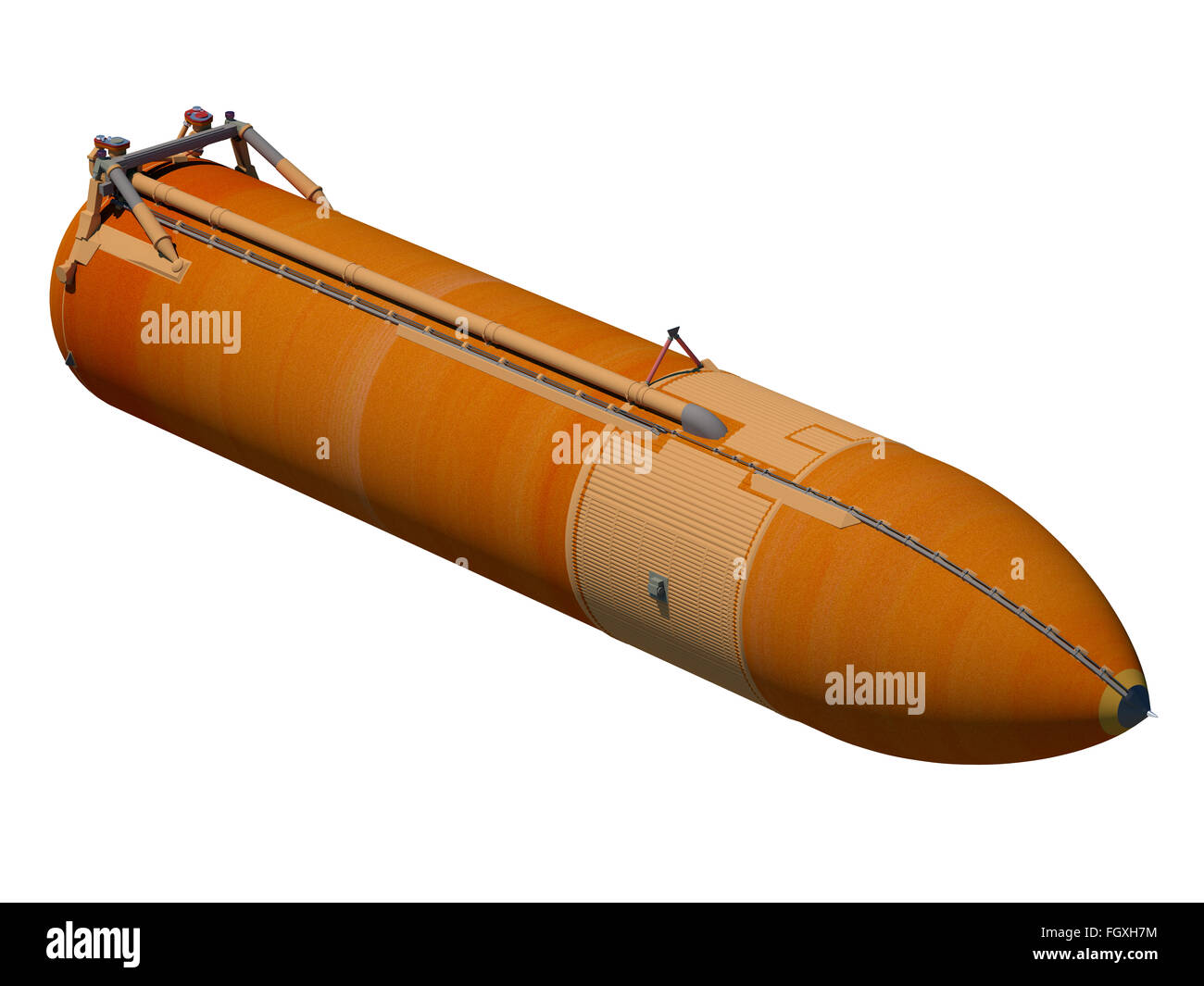 Space Shuttle External Tank. Realistic 3D Model Stock Photo - Alamy