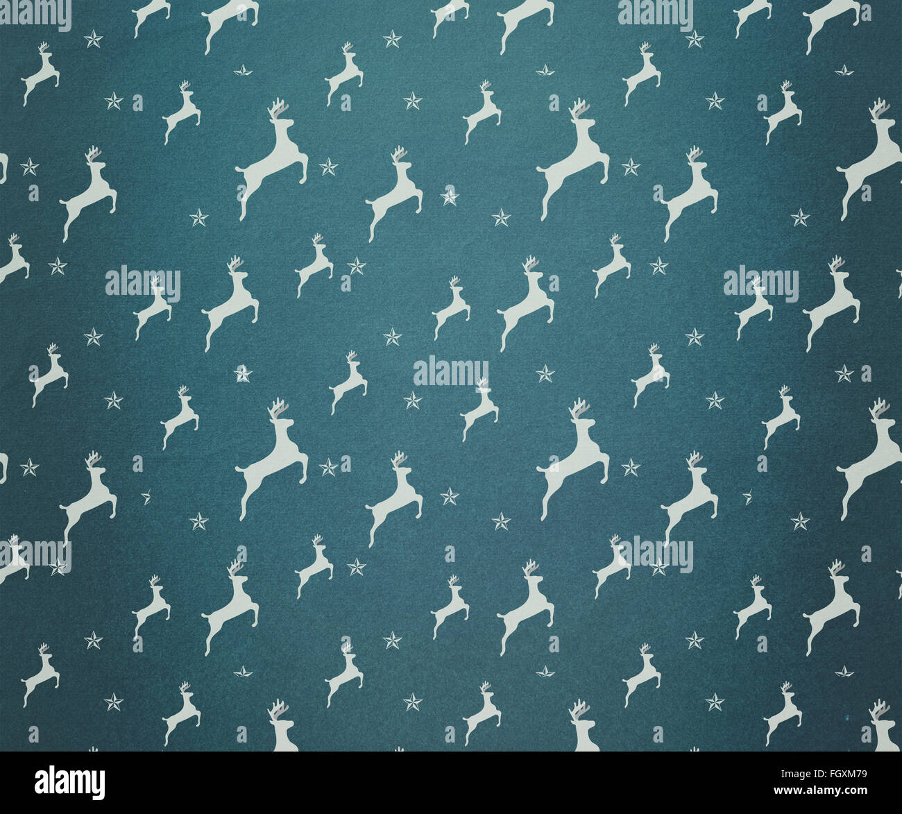 Blue reindeer pattern wallpaper Stock Photo - Alamy