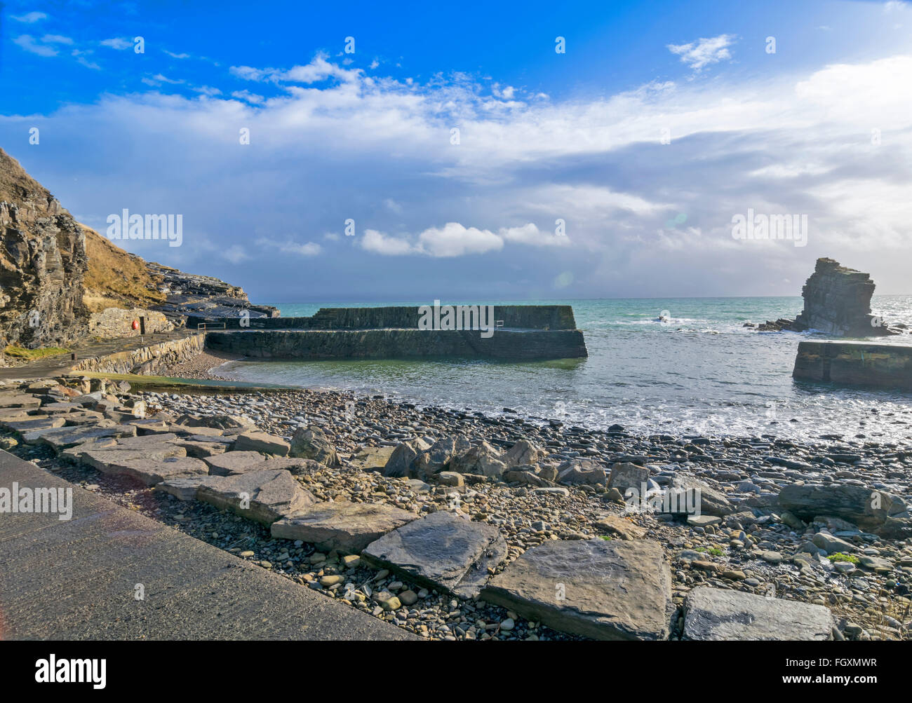 LATHERONWHEEL HARBOUR CAITHNESS SCOTLAND SMALL RUGGED COVE WHICH FIFTY ...