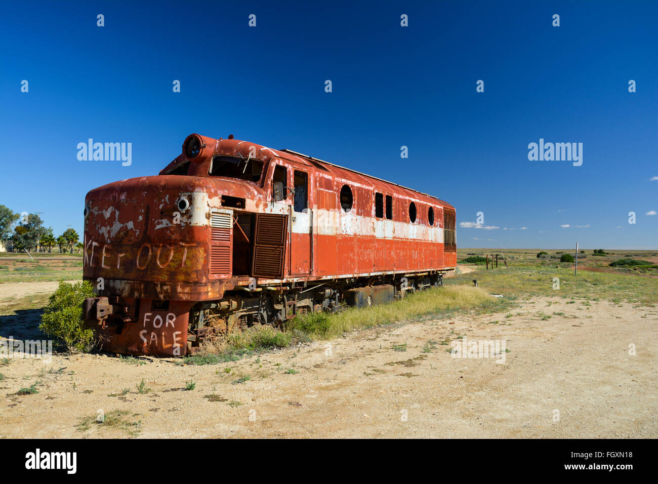 Old Ghan locomotive in the Australian Outback, Marree Stock Photo - Alamy