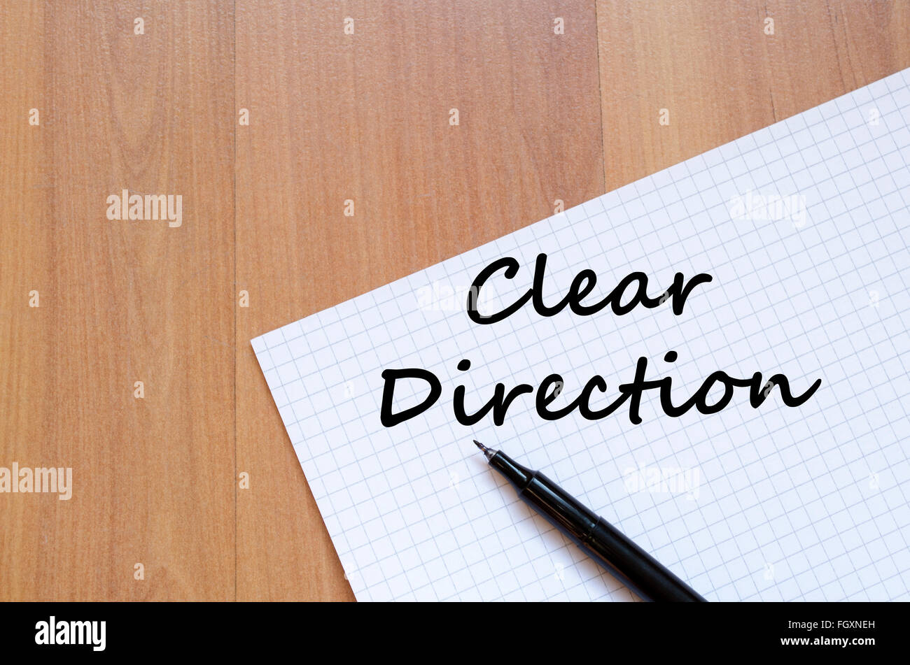 Clear direction text concept write on notebook with pen Stock Photo - Alamy