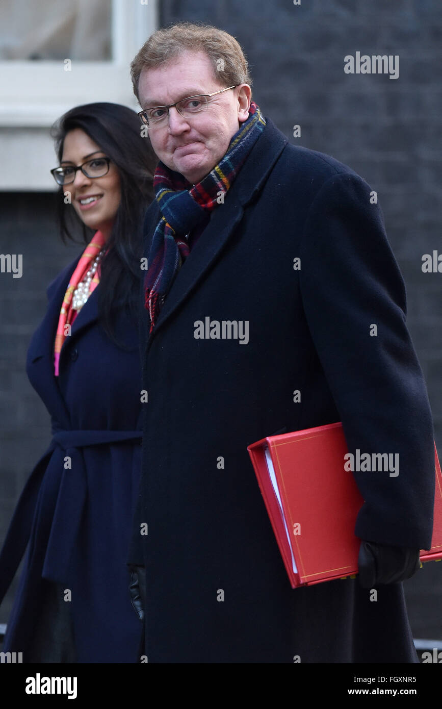 Ministers arrive for a Cabinet meeting at 10 Downing Street. Featuring ...