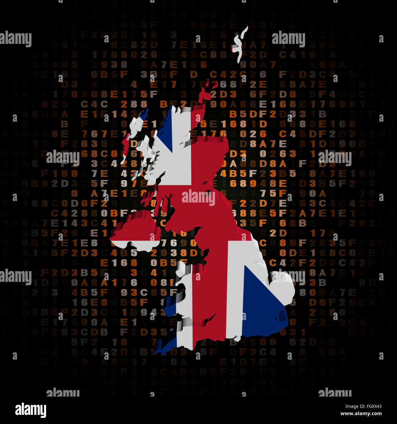 Uk map flag hi-res stock photography and images - Alamy