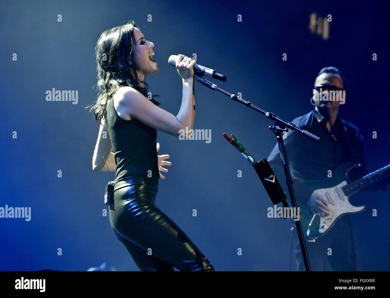 The Corrs performing live on stage at the Genting Arena, Birmingham ...