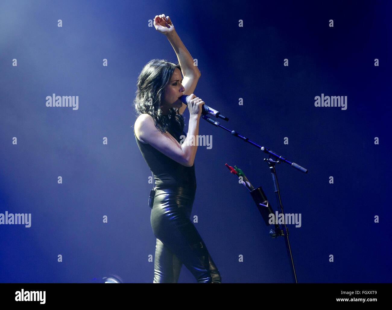 The Corrs performing live on stage at the Genting Arena, Birmingham ...