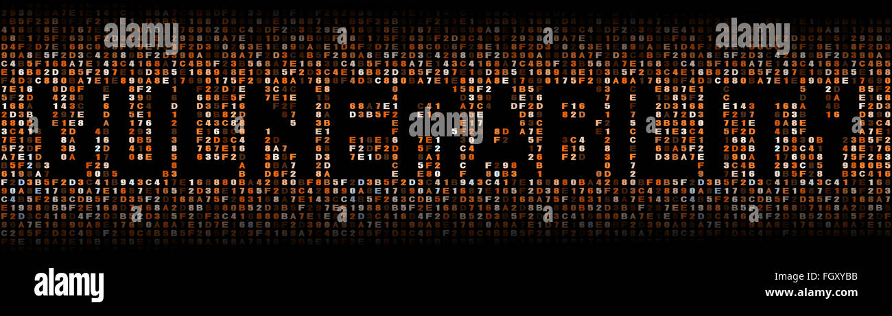 Vulnerability text on hex code illustration Stock Photo - Alamy