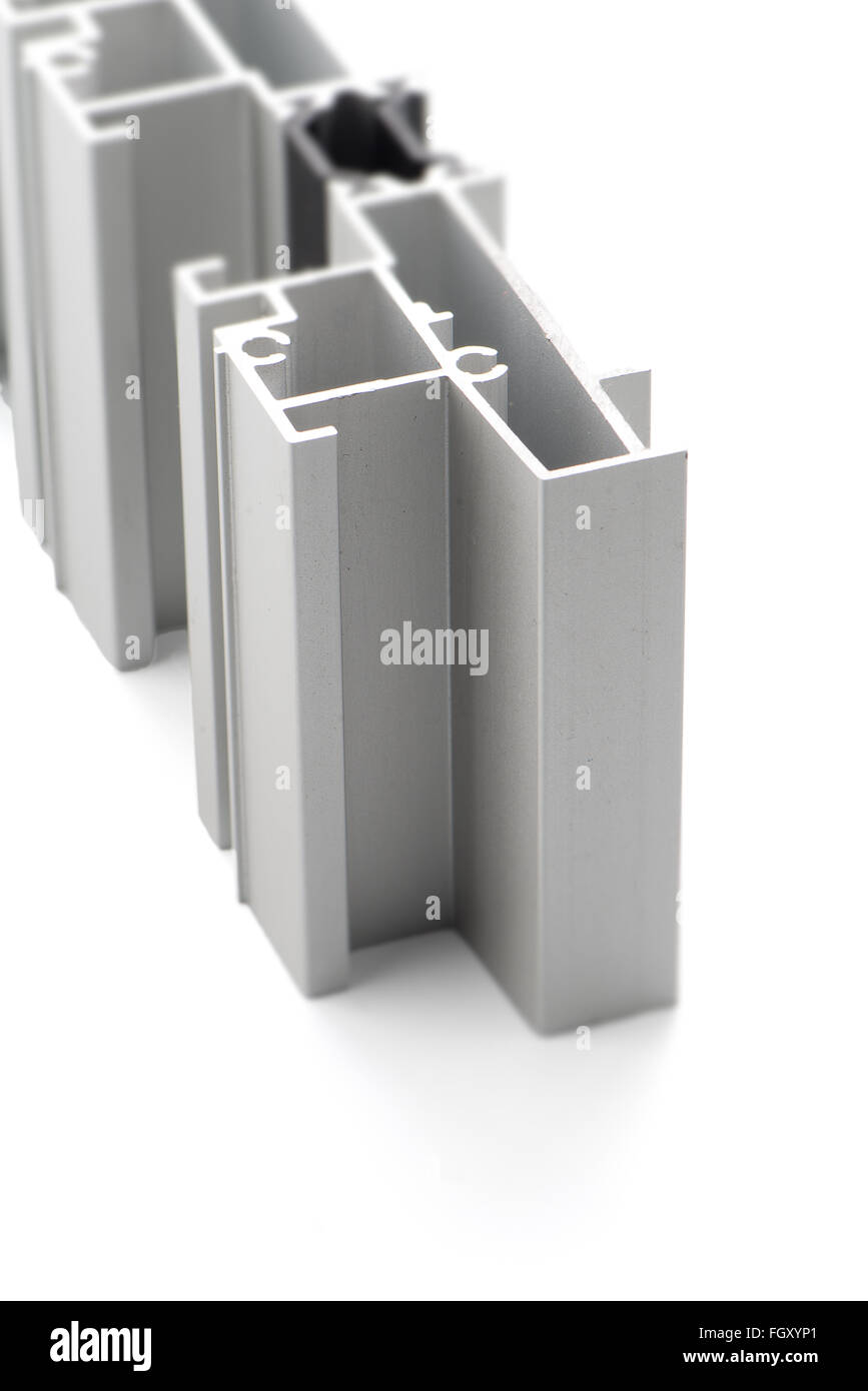 Aluminium profile sample isolated on white background Stock Photo - Alamy