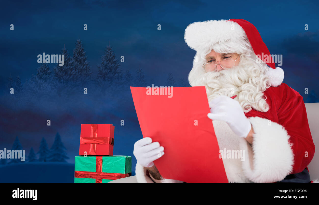 Santa claus checking christmas hi-res stock photography and images - Alamy