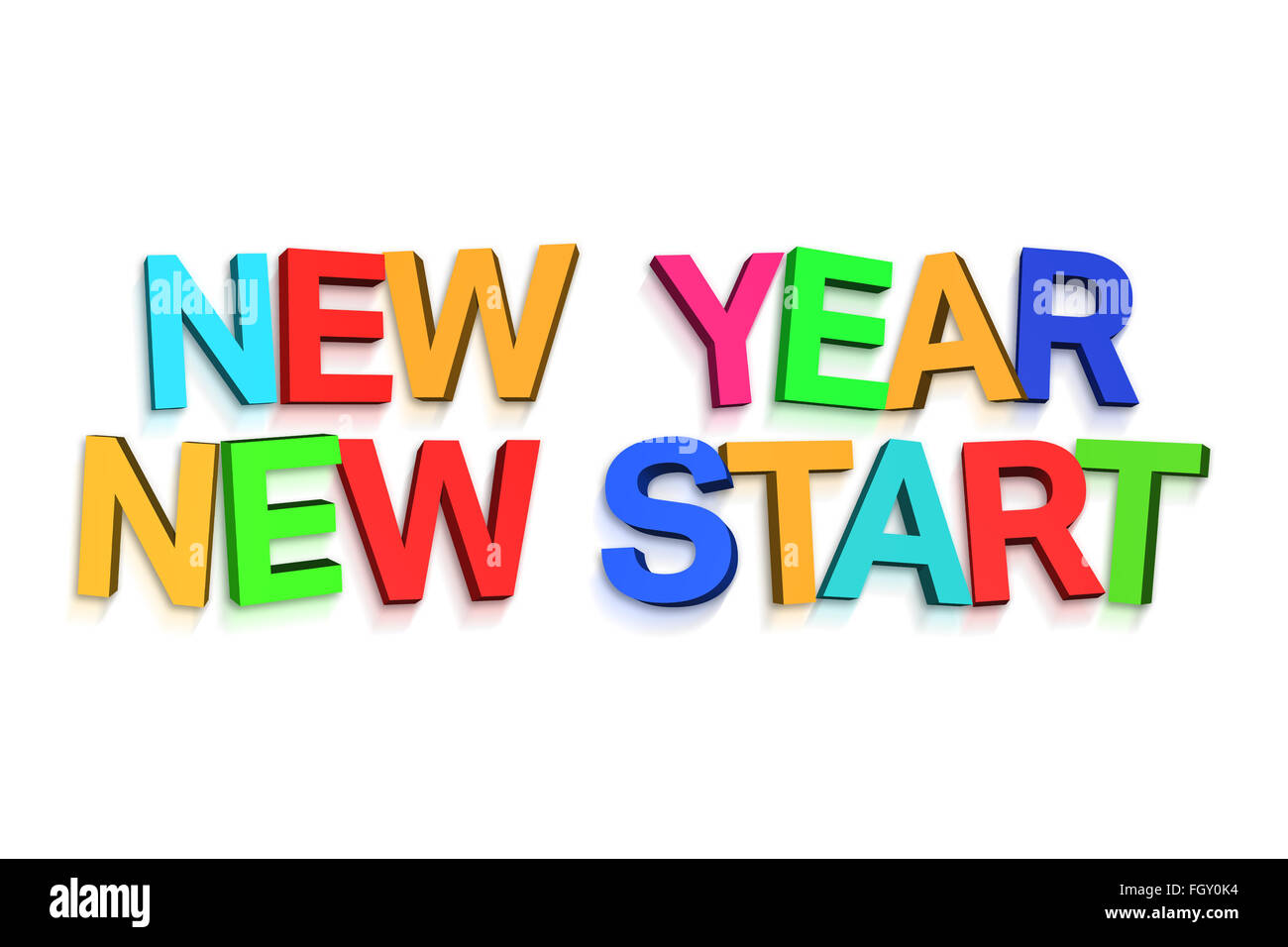 New year greeting in colourful letters Stock Photo - Alamy