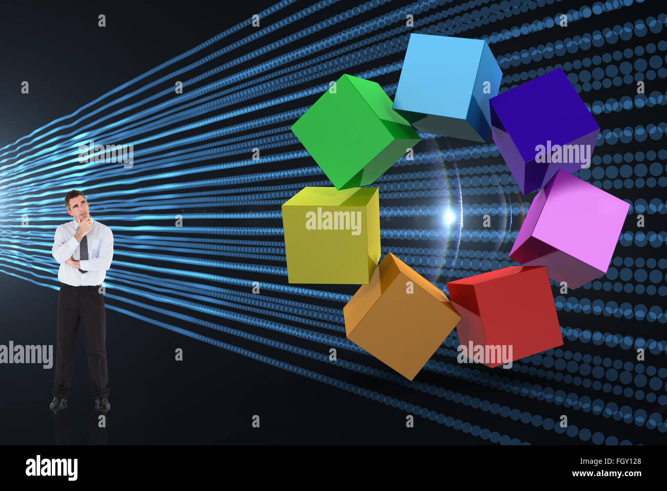 3d man thinking red hi-res stock photography and images - Alamy